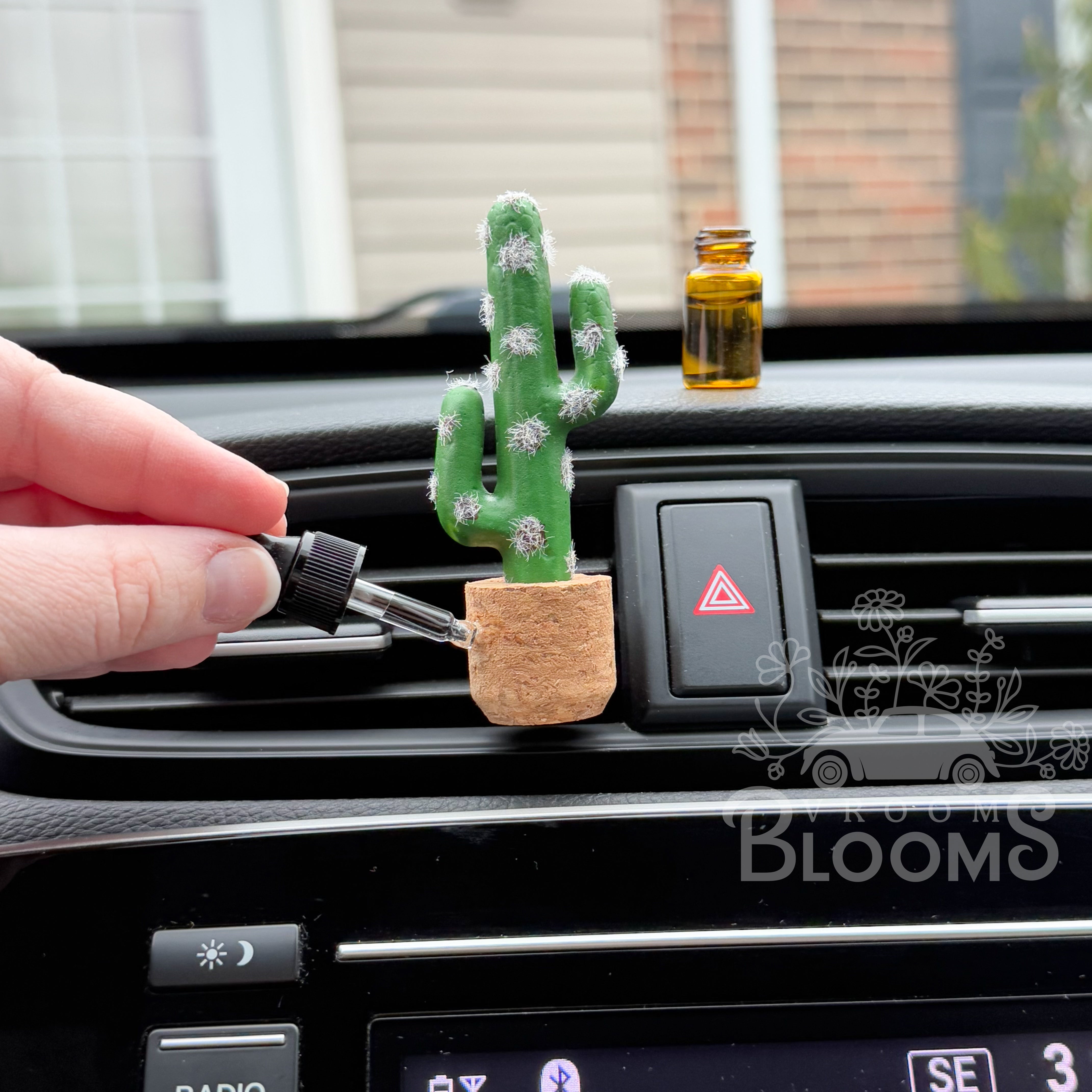 Tall Cactus Vent Clip Car Air Freshener Diffuser | Reusable & Handmade ...